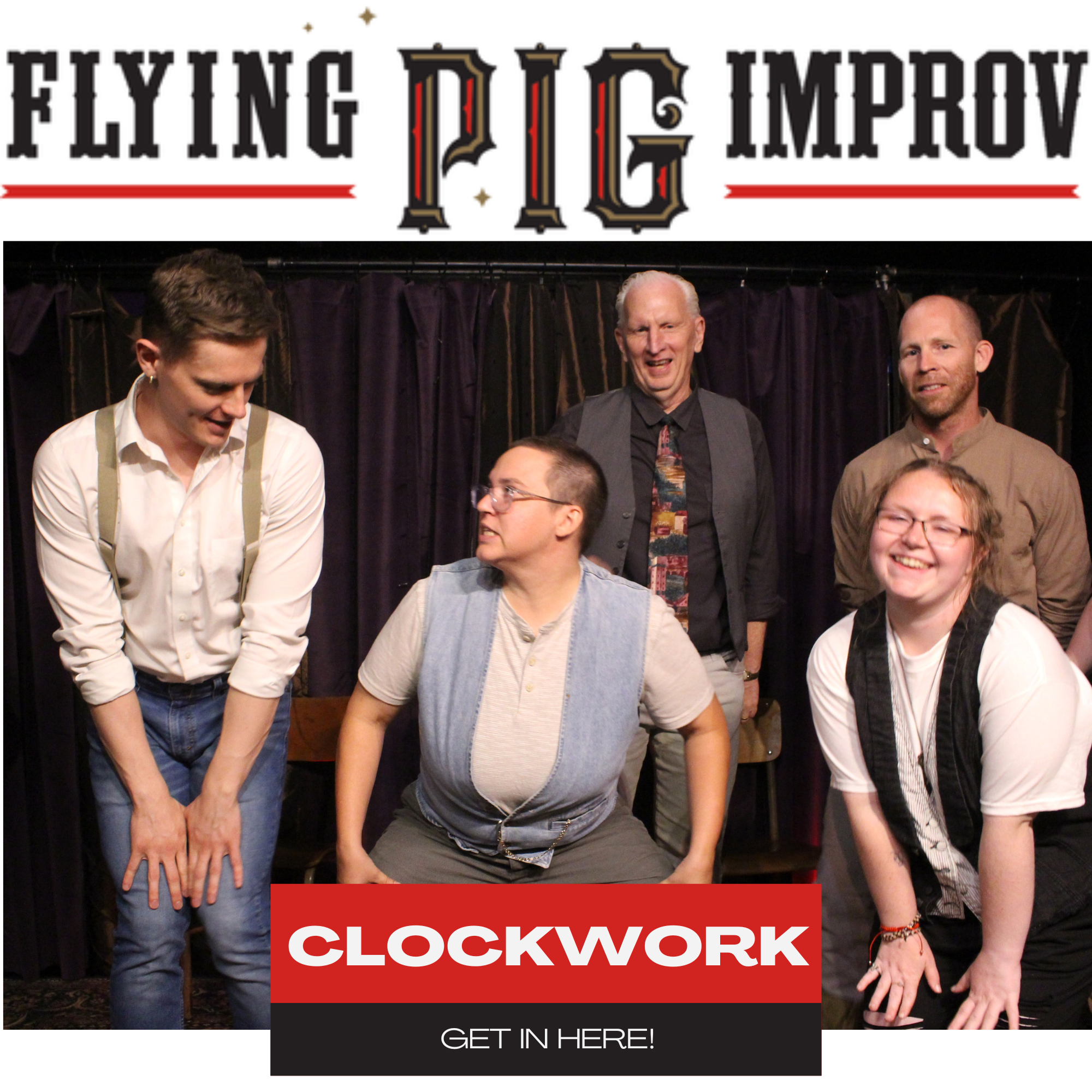 CLOCKWORK at Flying Pig Improv FRI 1/30 • Jessie Gray