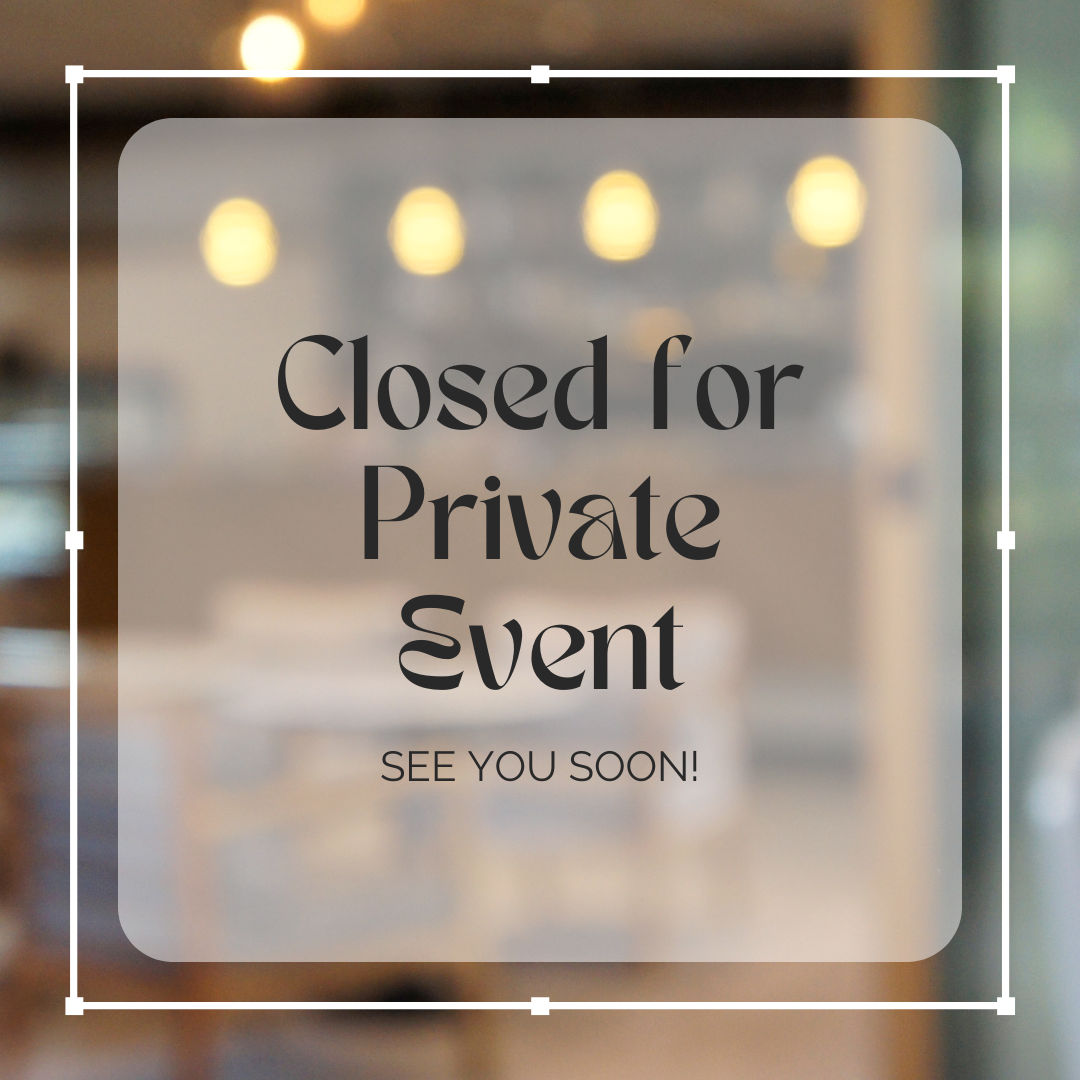 closed for private function sign