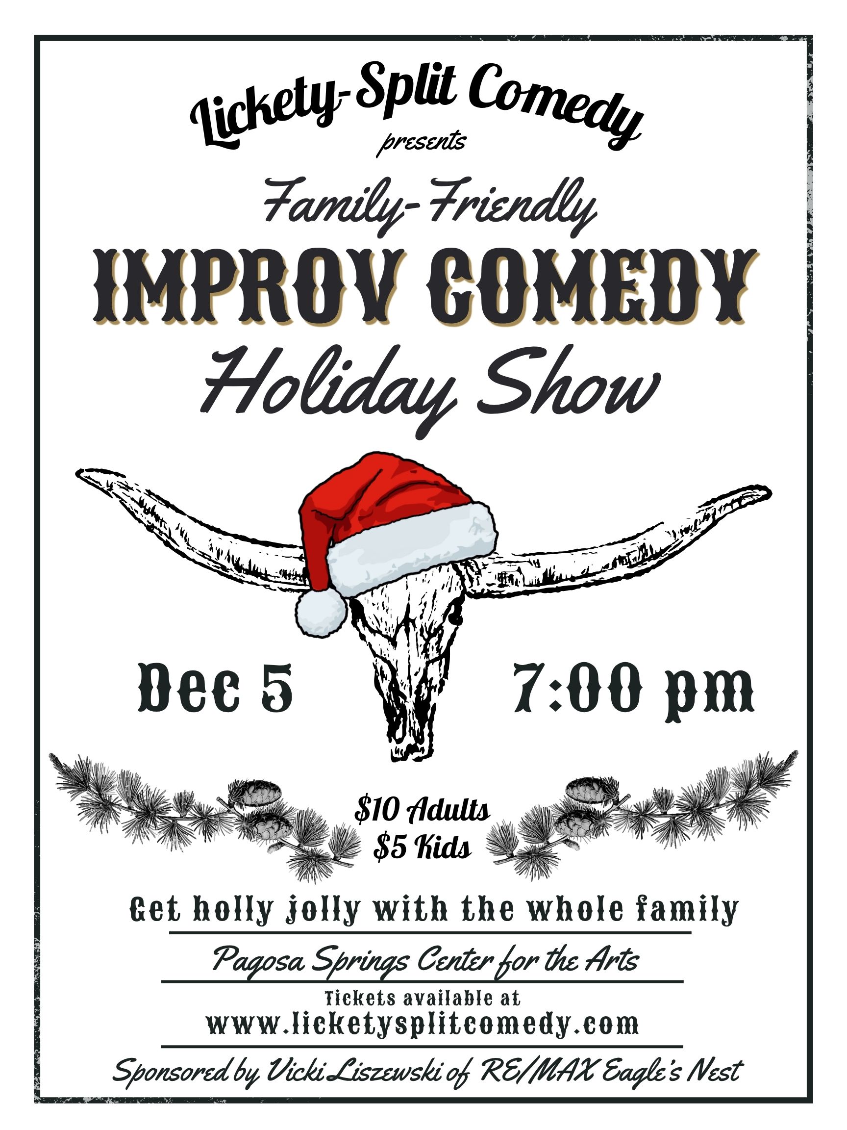 Lickety-Split & Friends present: Family-Friendly Holiday Improv! • Lickety-Split Comedy