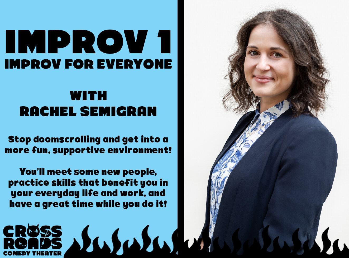 Improv 1: Improv for Everyone with Rachel Semigran (September) • Crossroads Philly